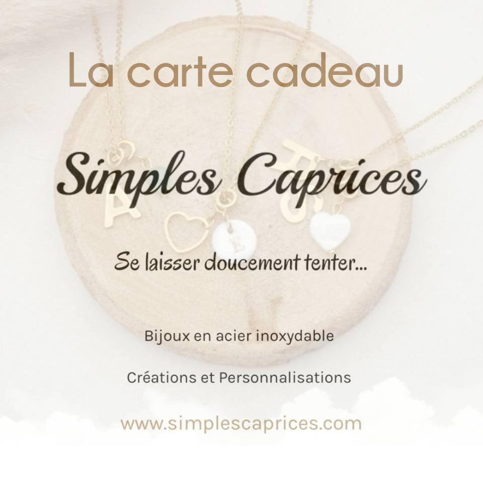 Carte cadeau – Simples Caprices